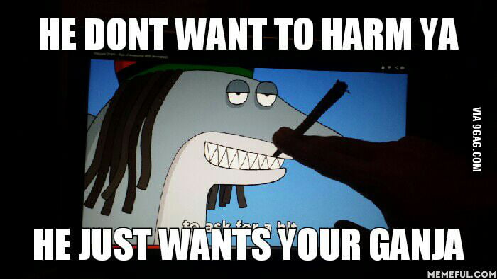 Reggae Shark Memes Jester, Pepe The Frog Style, Simple Illustration,