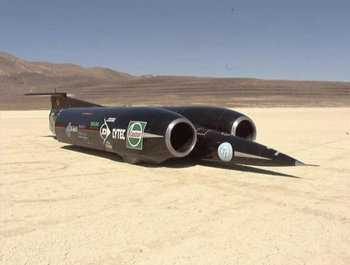 Thrust SSC, first car to break the sound barrier when it reached 1,227. ...