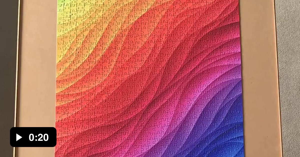 Timelapse of Impuzzible Wavy Rainbow by All Jigsaw Puzzles. Took me 4 ...