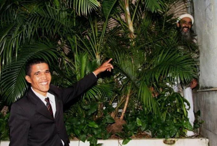 Obama finding Osama Bin Laden, circa May 2011, colorised - 9GAG