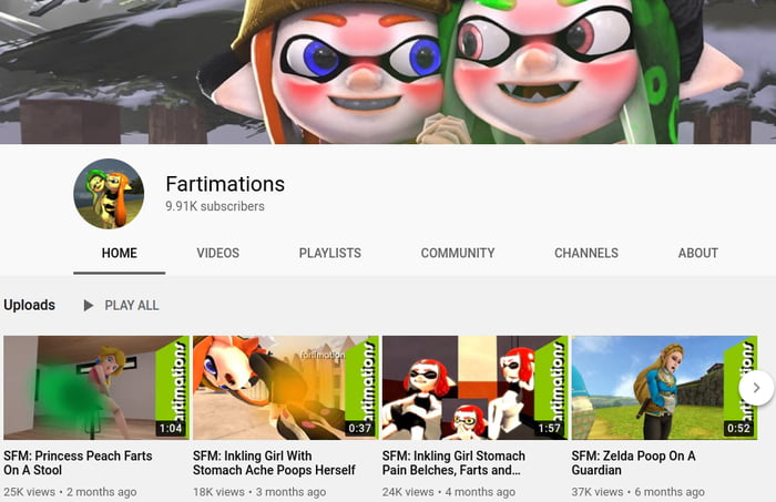 There is a youtube channel called fartimations, all of their videos are ...