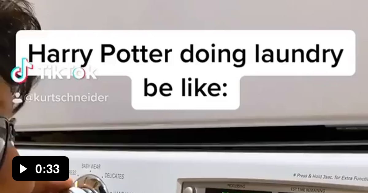Harry Potter theme on the washing machine - 9GAG