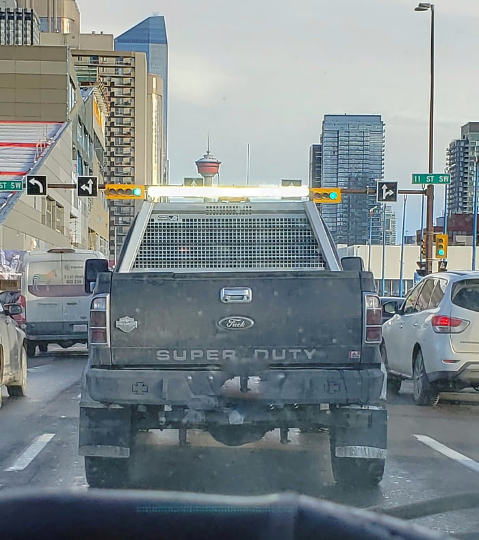 Guy had a LED light bar on the BACK of his truck and it was on for some ...