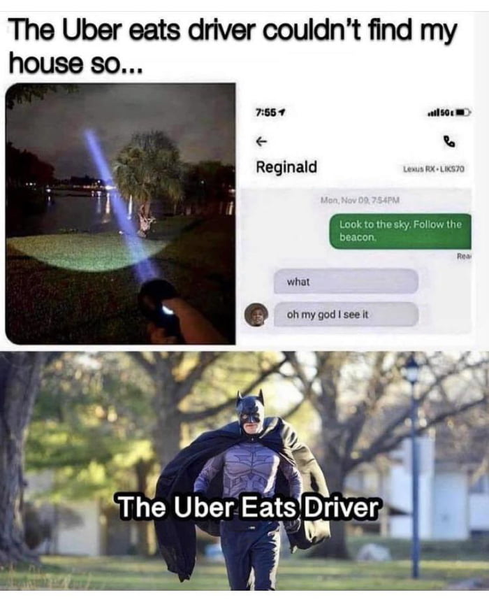 Uber eats driver for the win - 9GAG