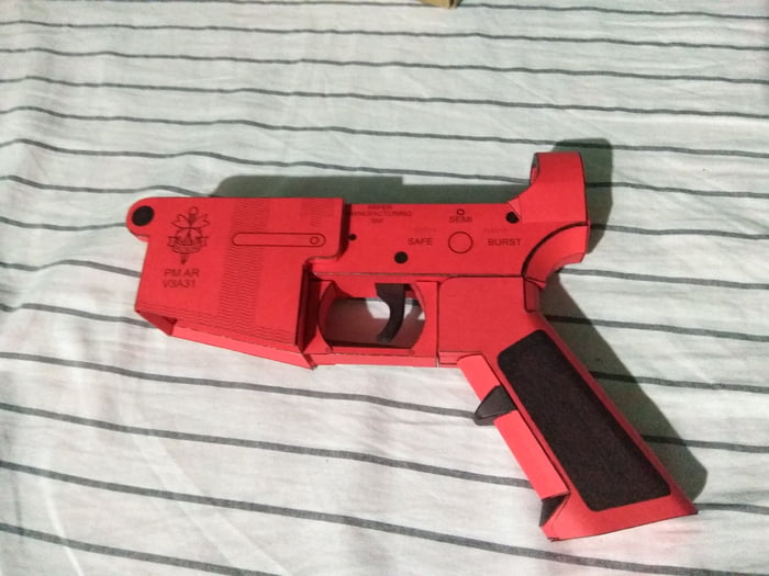 Papercraft M4 Carbine I've been currently working on - 9GAG