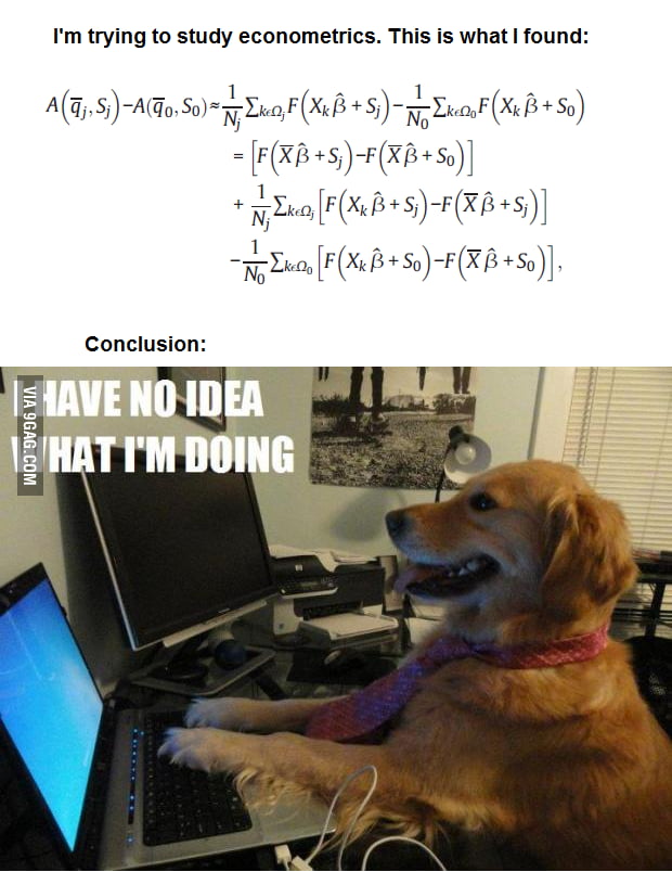 Major in economics, they said. It will be fun, they said... No one ...