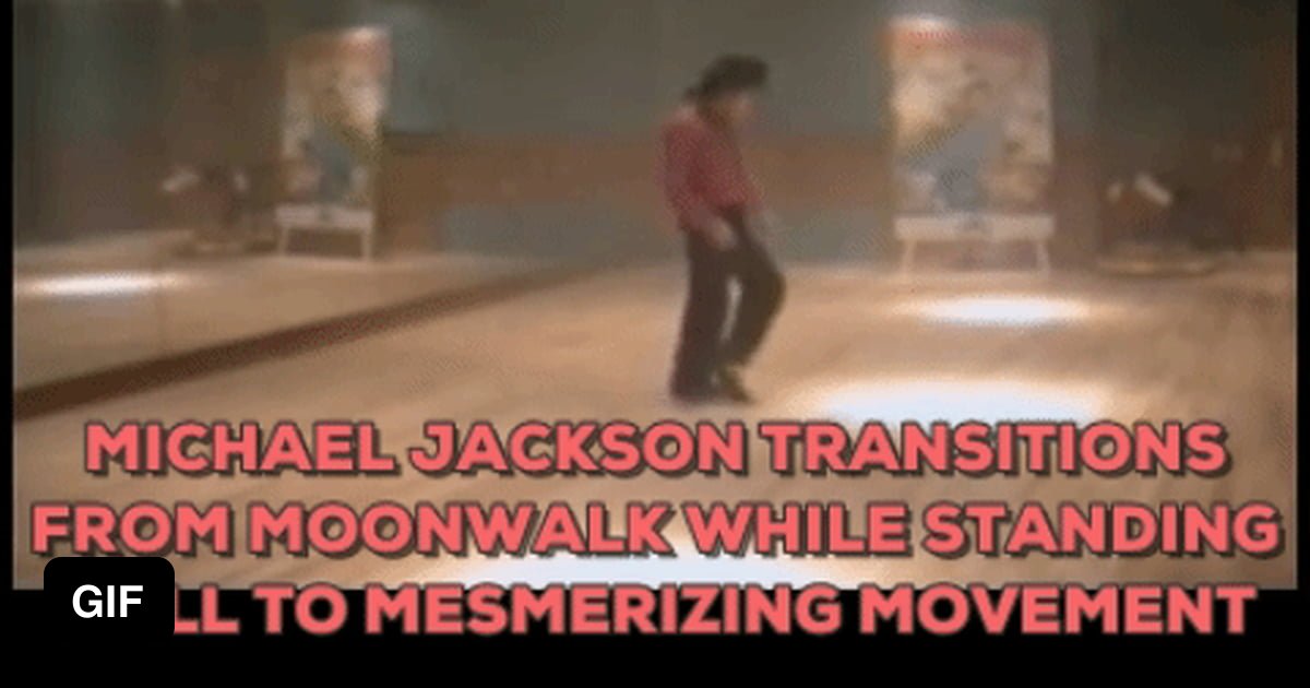 Michael Jackson moves from standstill moonwalk to the full thing, and it's just mesmerizing to ...