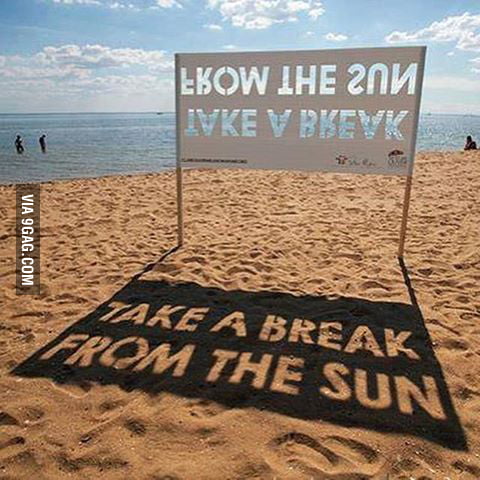 Clever beach sign - 9GAG