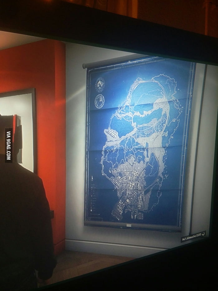 Am I the only one who see Homer?? :D (GTA V Map) - 9GAG