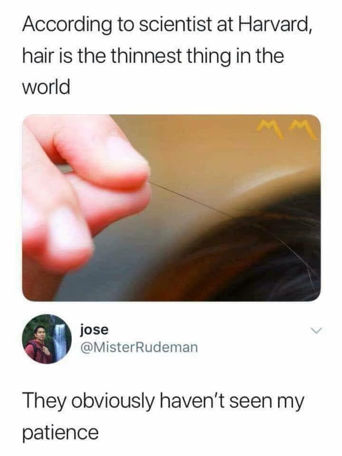 Thinnest thing in the world - 9GAG
