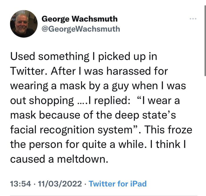 “Deep state’s facial recognition system”. - 9GAG