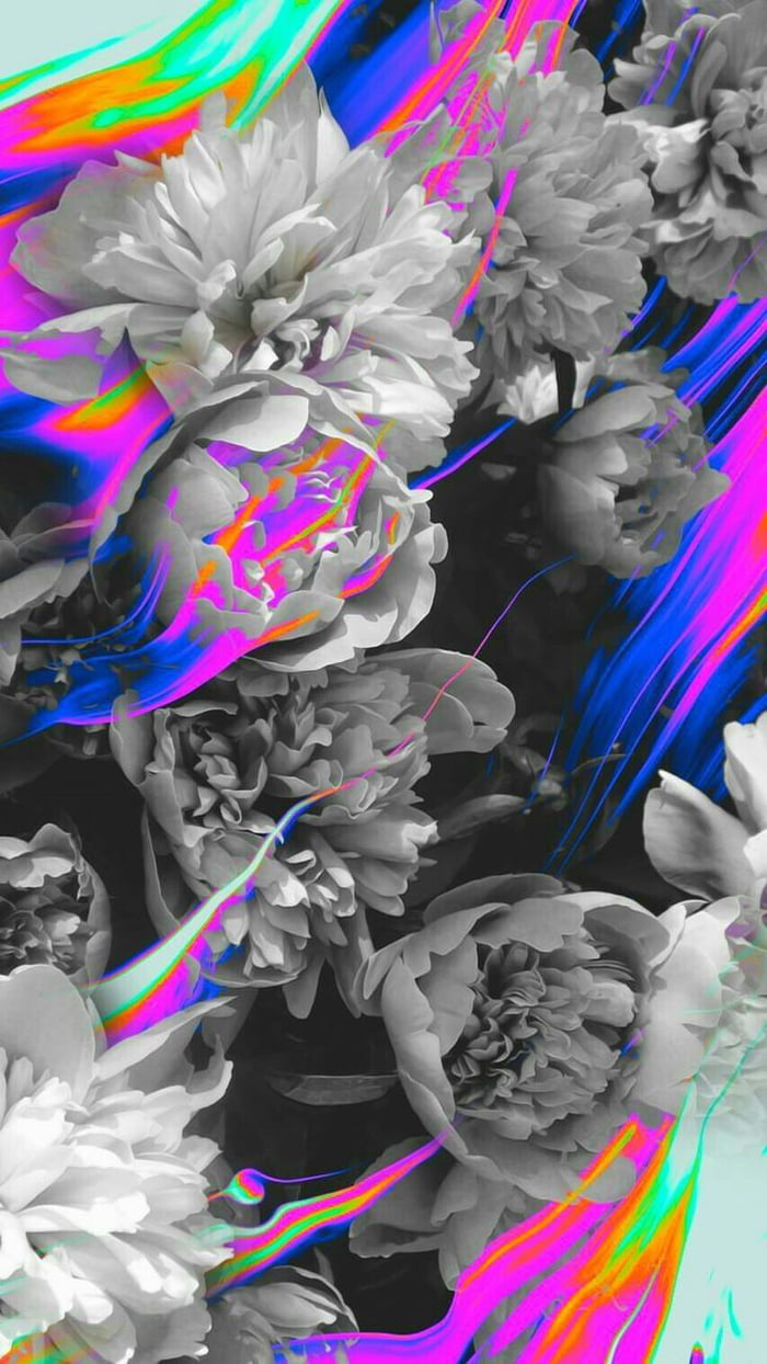 Glitchy flowers - 9GAG