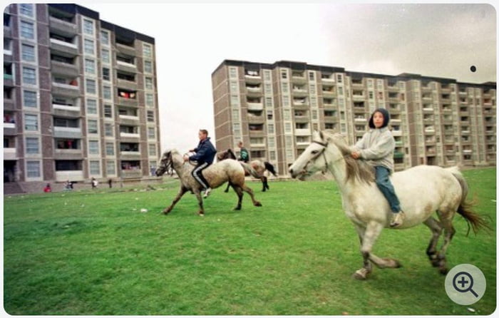 The slums of Ballymun, Dublin Ireland. Picture taken in the late 90s ...