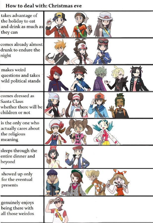 How to deal with : Christmas eve Pokémon protag version - 9GAG
