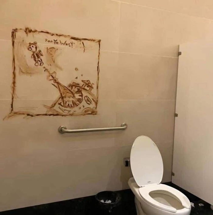 What a sh¡tty drawing. The custodian/janitor is not amused - 9GAG