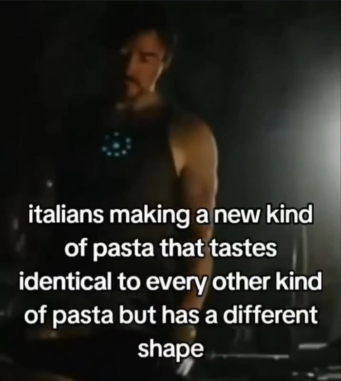The endless quest for the perfect pasta shape continues - 9GAG