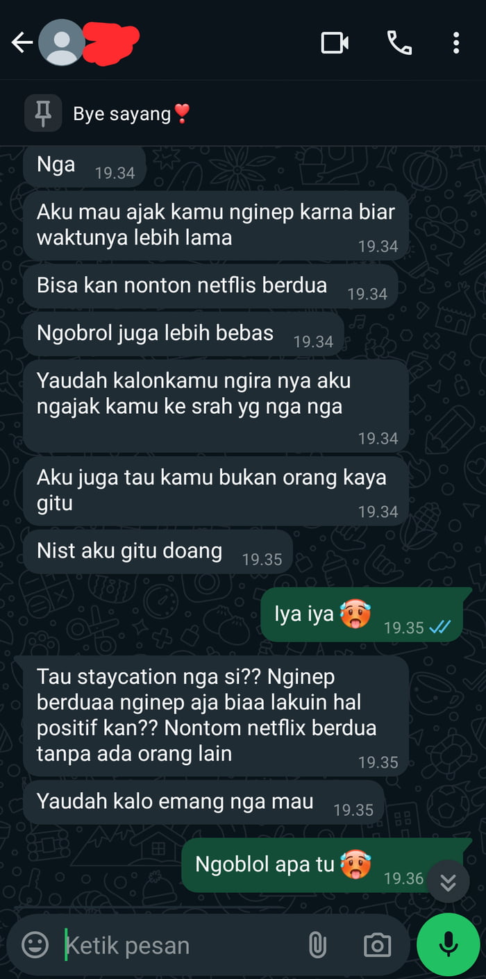 Minta saran suhu , ane mau diajak staycation sama cewe ane cuma ane ...