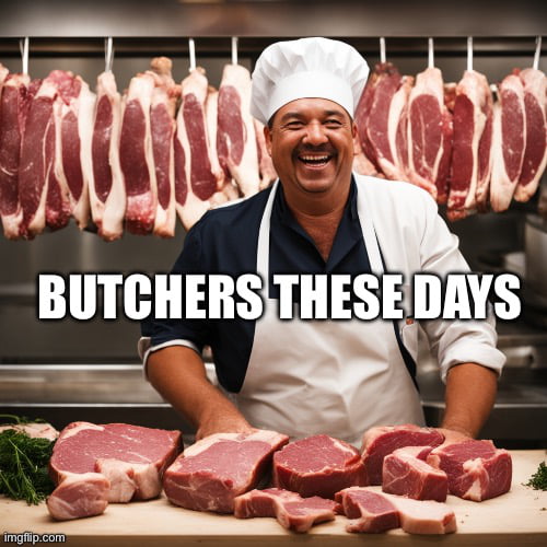 Meat is on the menu. Happy butchers - 9GAG