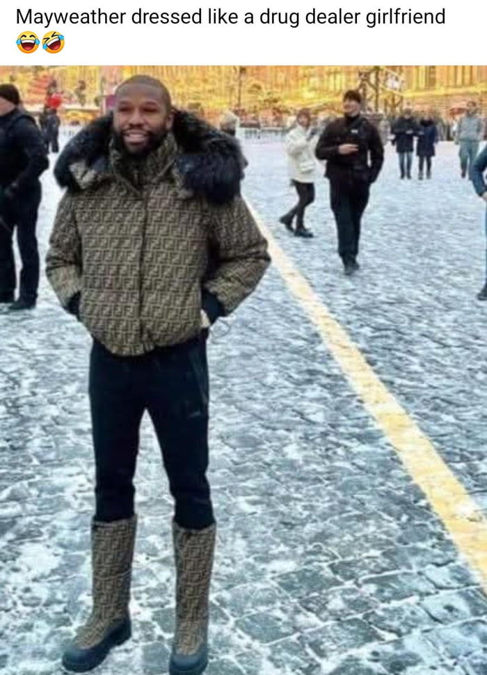 Mayweather's bold winter look - 9GAG
