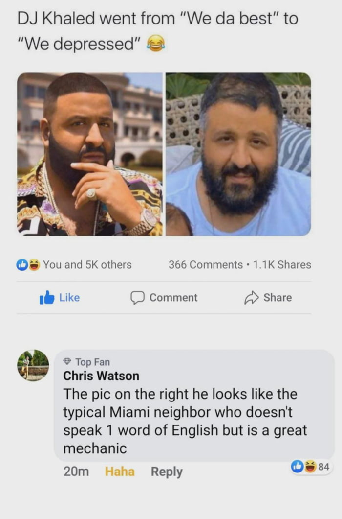 He looks more friendly tbh. - 9GAG