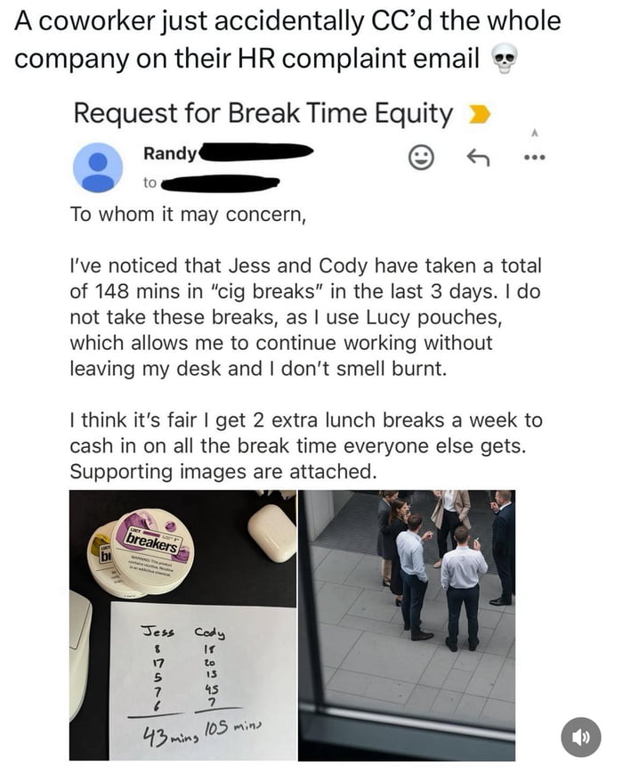 Randy is about to become the most popular person in the office - 9GAG