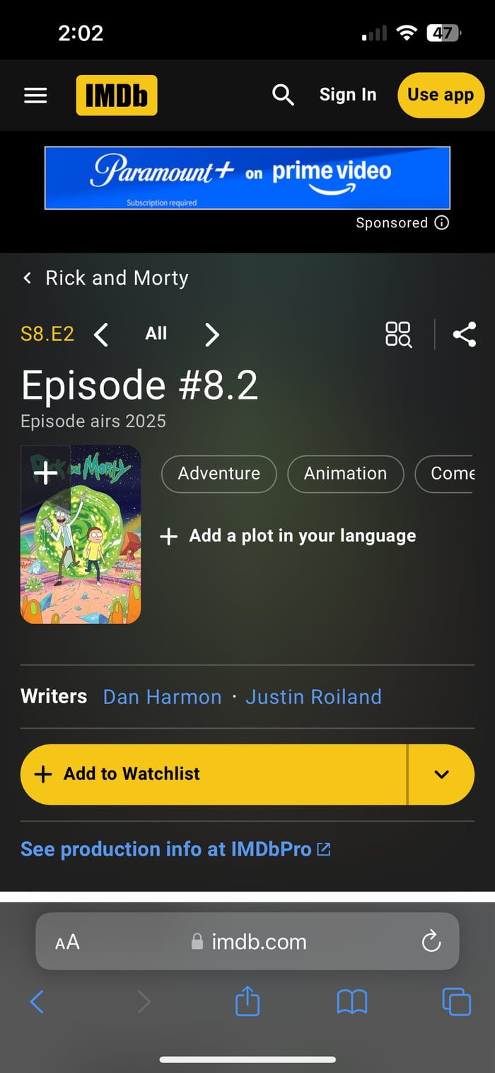 Is Justin Roiland back writing for the show or is this just a credit ...
