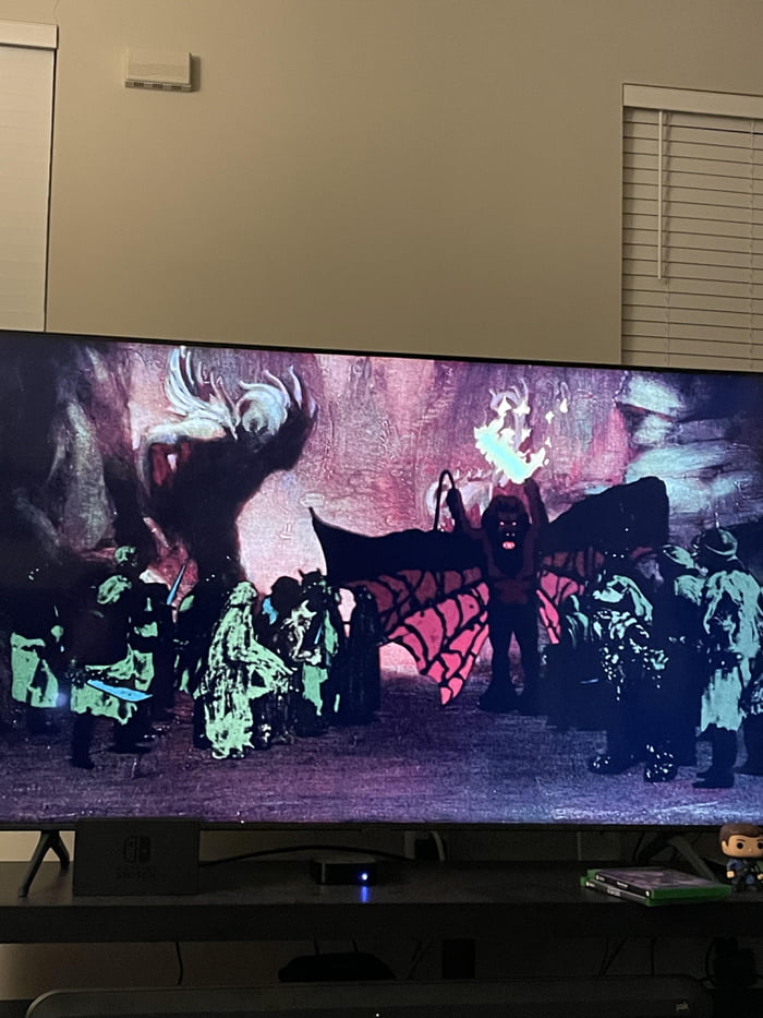 The Balrog scene from the animated classic movie always makes me laugh ...