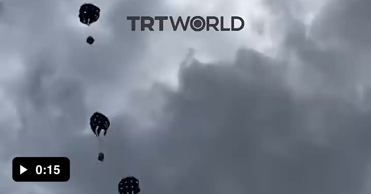 Airdrop aid boxes kill at least 5 and injure 10 Palestinians. - 9GAG
