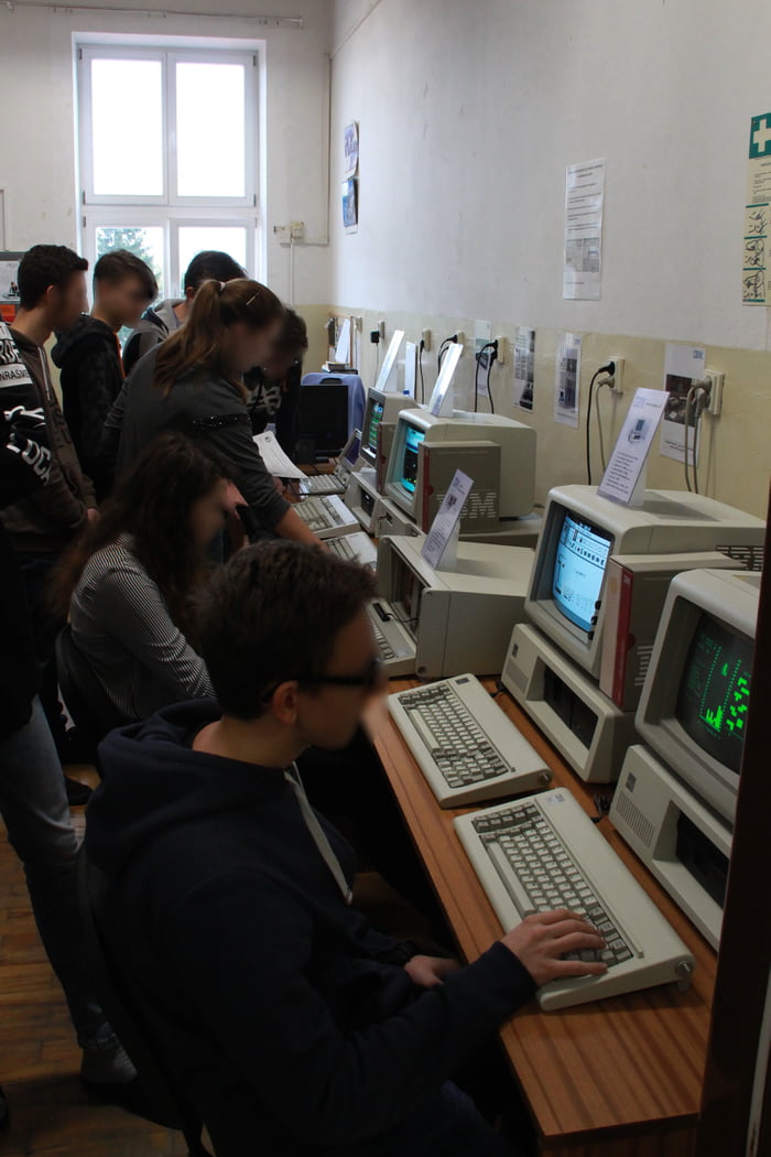 My vintage IBM PC collection from 80's in our high school - 9GAG
