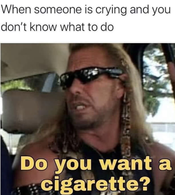 Shoulder pat, akward silence and advice from a deeply depressed person ...