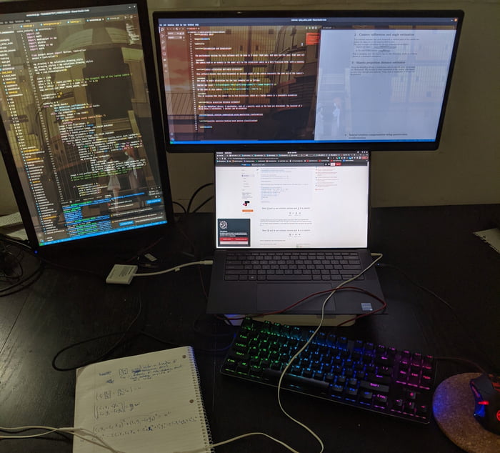 A programmer's setup. Ultrawide + vertical screen. - 9GAG