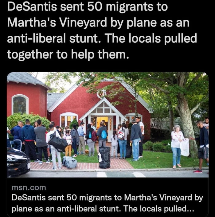 Deathsantis spends tax payer money to send plane full of migrants to ...