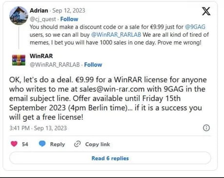 Kauft WinRAR Lizenz und befreit euch vom jahrzehntelangen schlechten ...