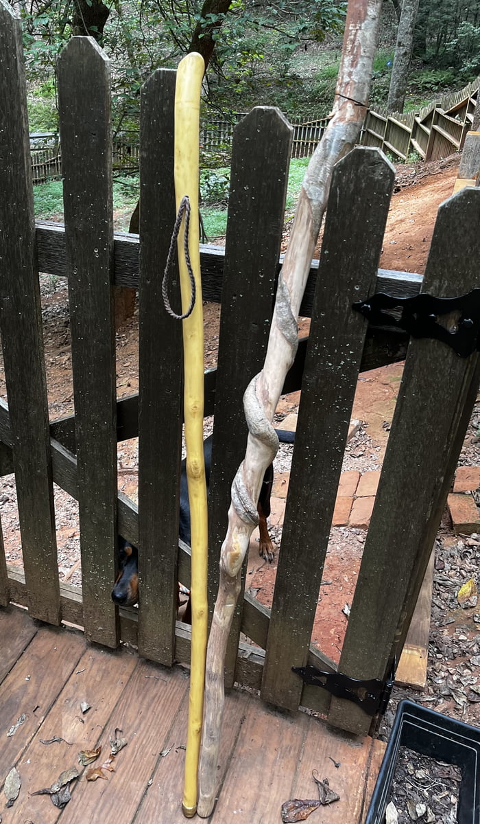 Heard you guys like sticks. Finished one on the left I made for my wife ...