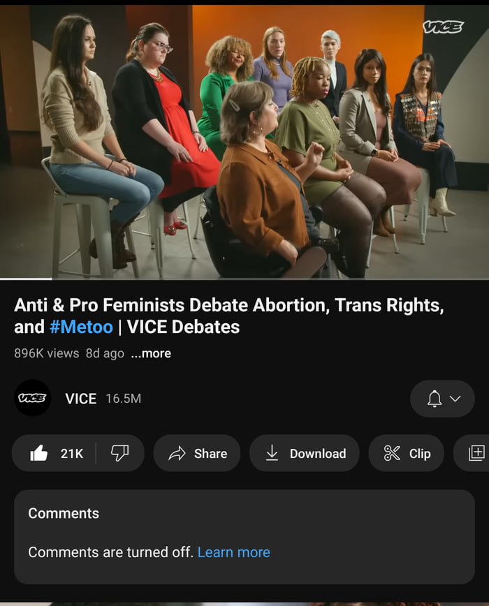 Vice news blocked the comment section after everybody sided with the logical girls and mocked ...