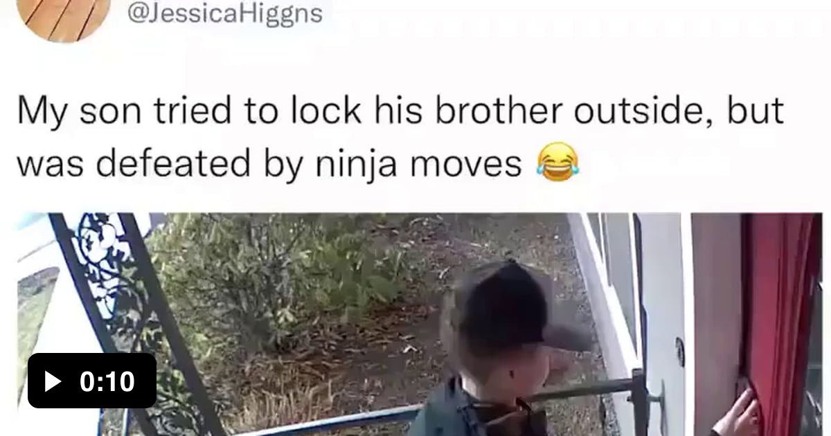 To lock his brother outside. - 9GAG