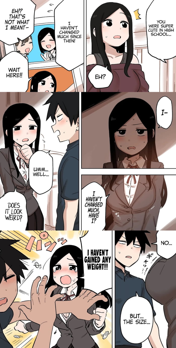 She gained weight in all the right ways [SENPAI GA URUSAI KOUHAI NO HANASHI CHAPTER 154] - 9GAG