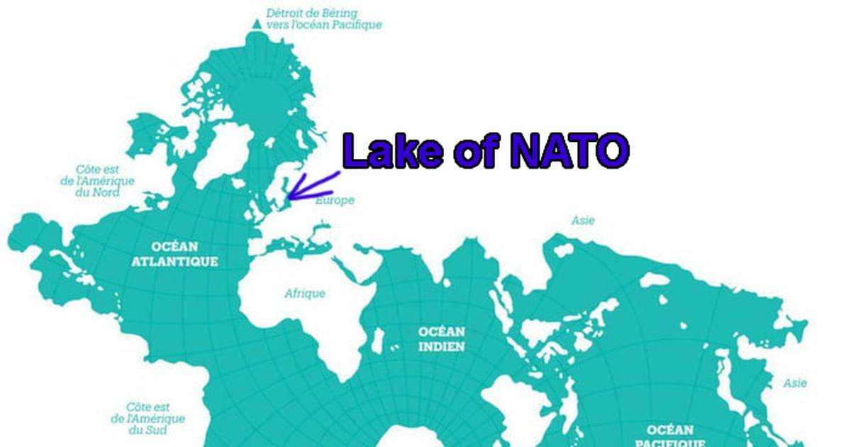 World map according to fish - 9GAG