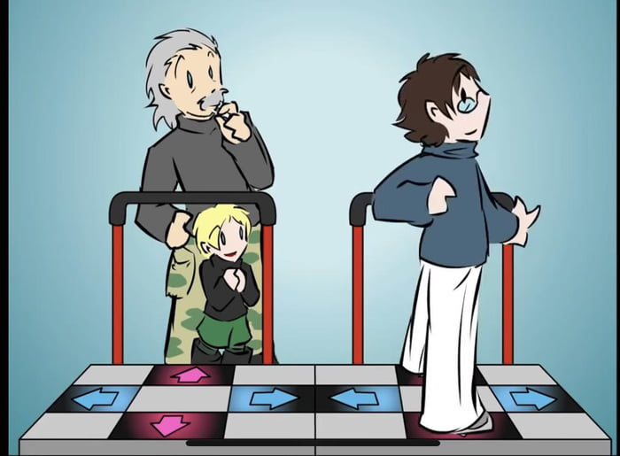 Stamp on the ground! Pictured: Snake, Otacon, and Sunny - 9GAG