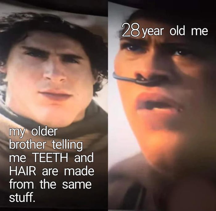 Imagine if you had teeth for hair and hair for teeth. - 9GAG