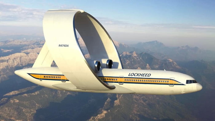 Lockheed's proposed 52 meter long Ring Wing airliner - oddly enough ...