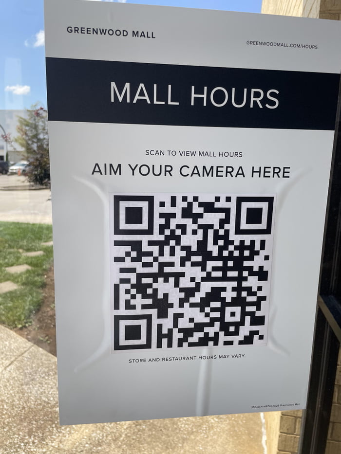 So great how thanks to modern technology we can now scan a QR code to ...