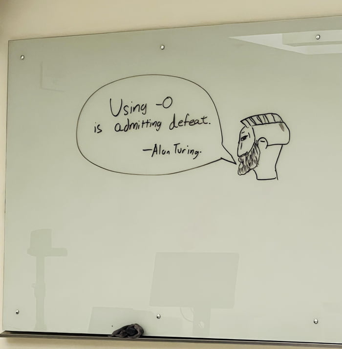 Someone Drew This Meme In The Hpc Lecture Today Refers To The Optimization Flag Set For