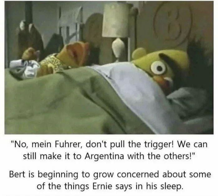 Ernie is sleep-talking… - 9GAG