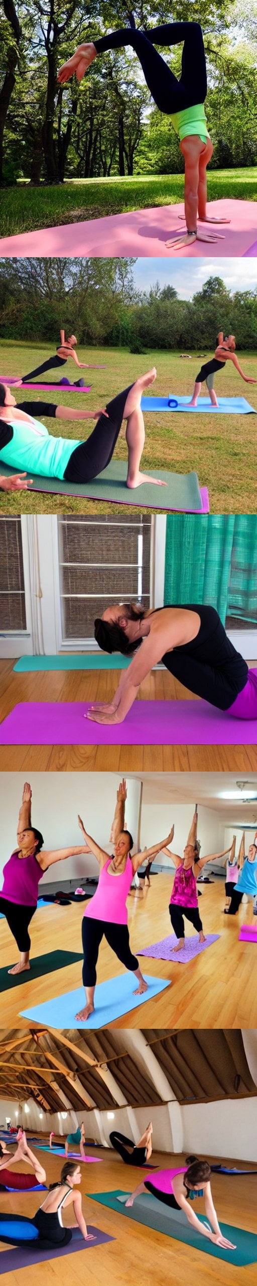 Very cursed ai generated pictures of people doing yoga - 9GAG