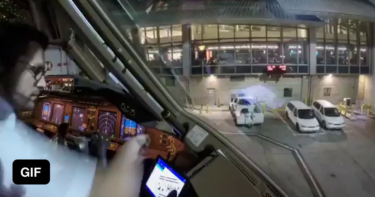 View from inside a flight deck - 9GAG