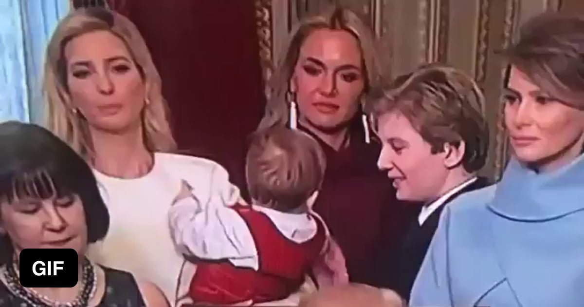 Barron Trump wins Inauguration Day by playing peekaboo with his nephew ...