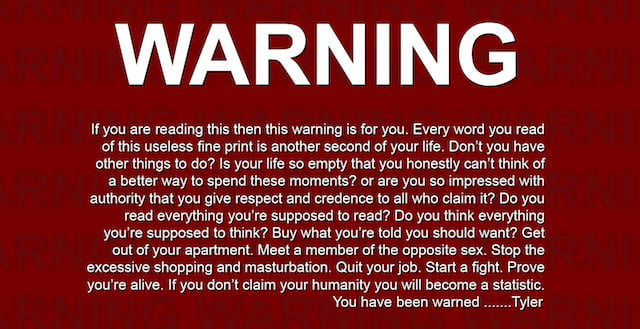 Fight Club WARNING - 9GAG