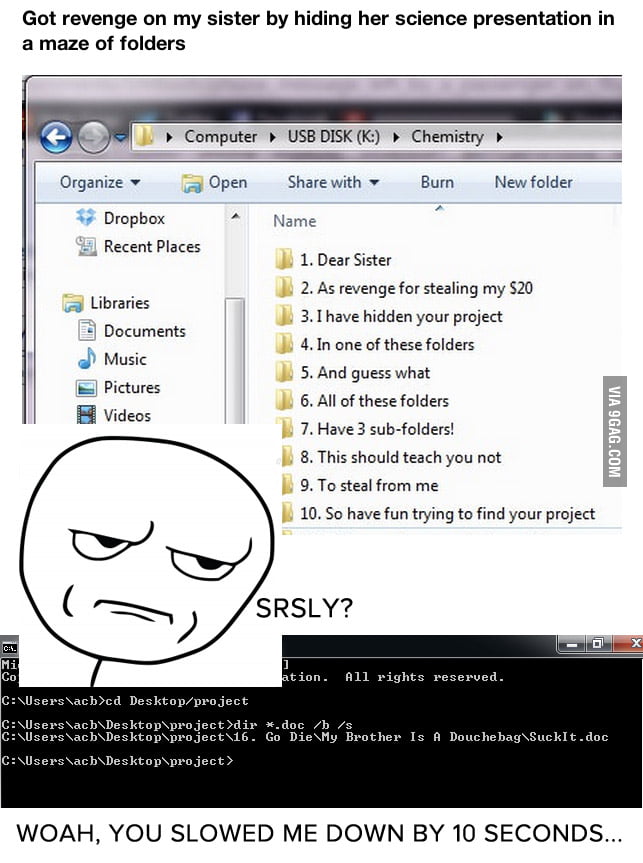 Srsly, slowed down by finding files? - 9GAG