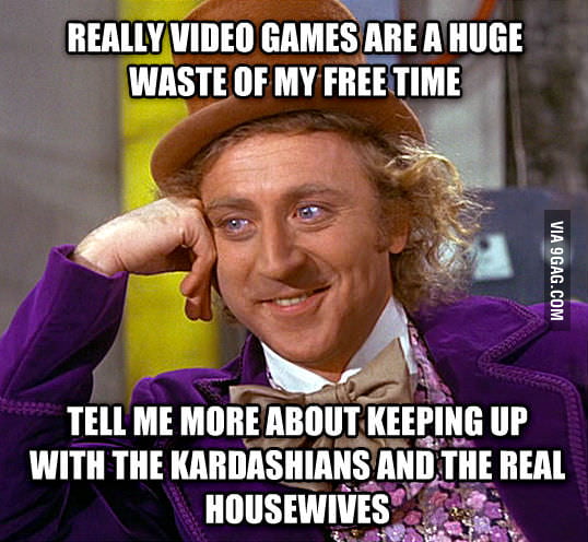 When your SO has completely different tastes in entertainment value ...